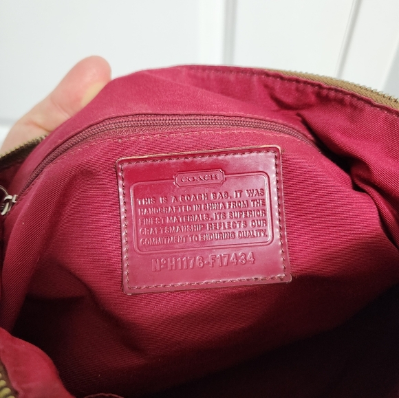 Coach | Bags | Coach Red Canvas Monogram Shoulder Bag | Poshmark